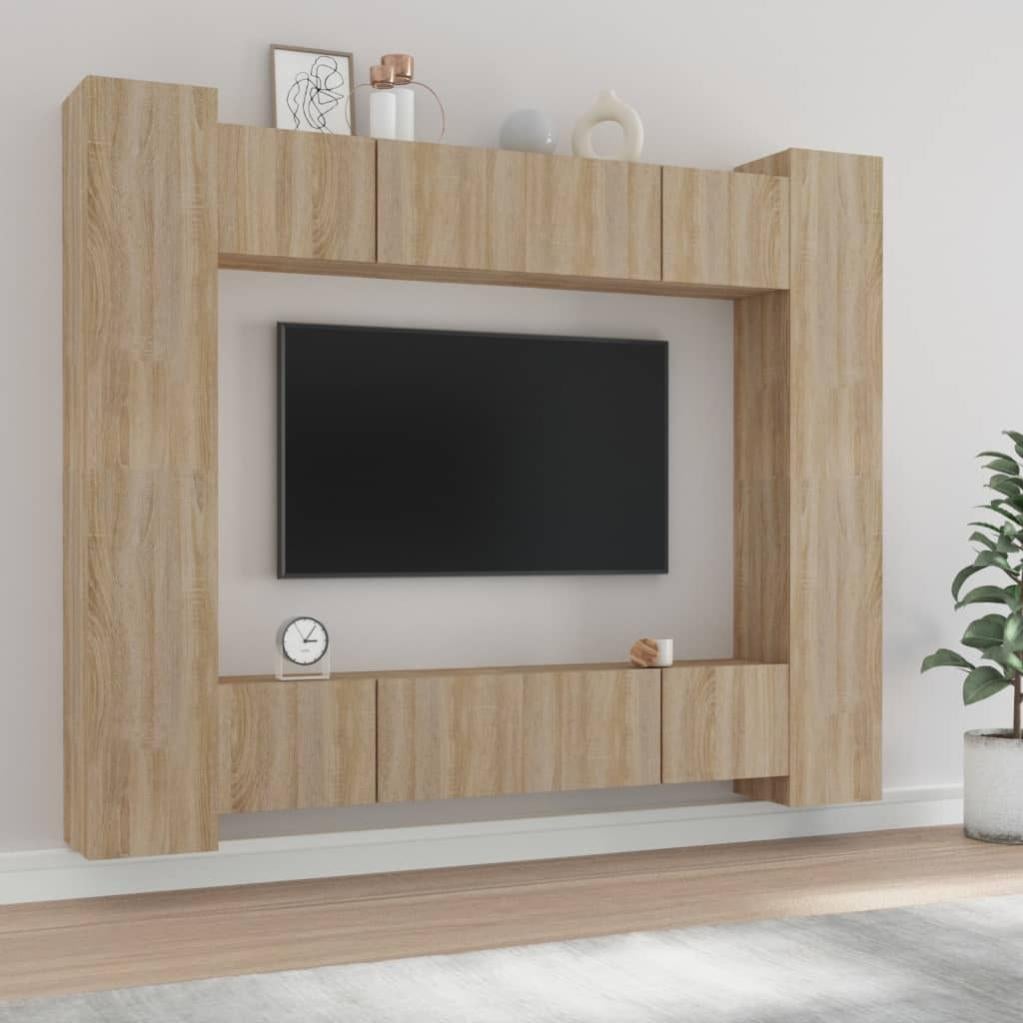 8 pcs Ensemble de meubles TV | Meuble de Rangement | Banc TV Moderne ...