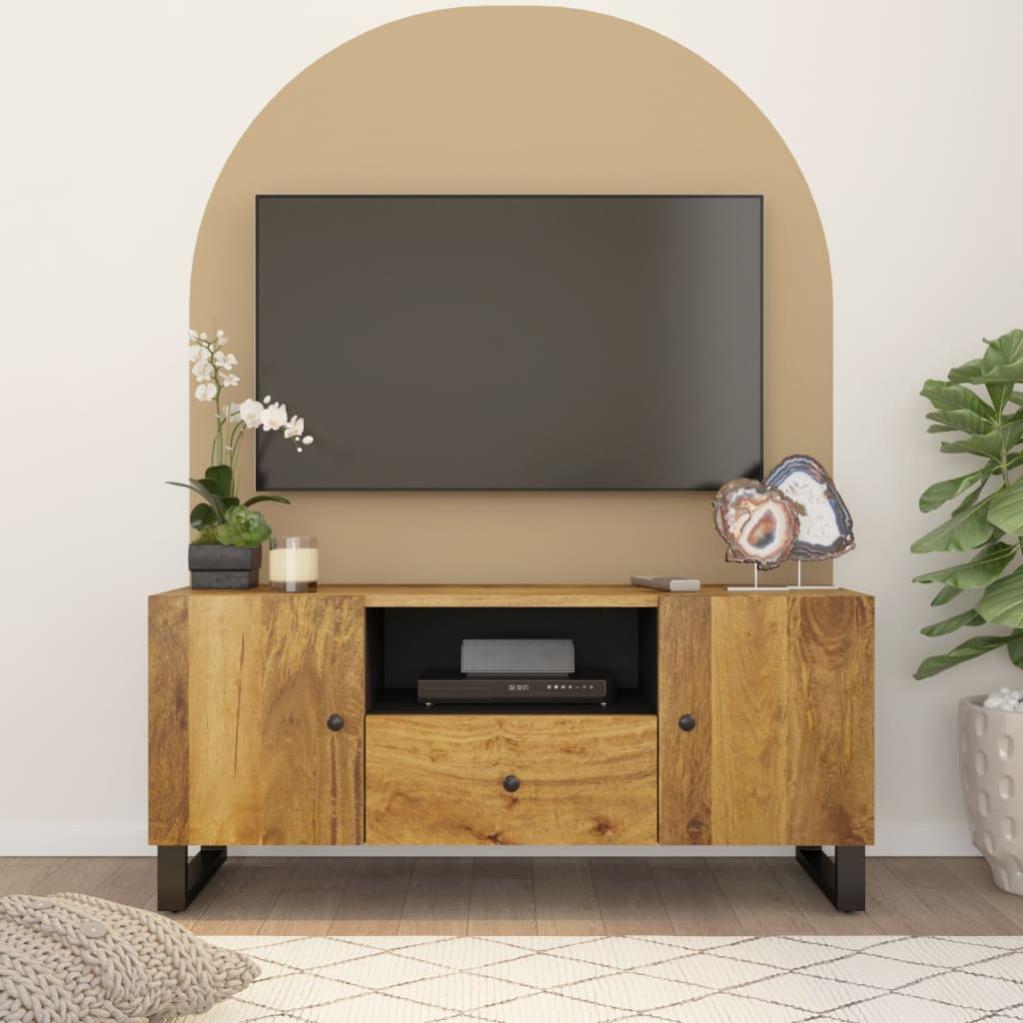 Mobile TV，Porta TV，Mobile Porta TV 105x33,5x46cm Legno Massello Mango ...