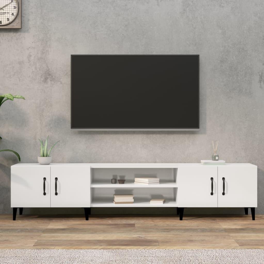 Mueble de TV | Mueble de salón | Mesa de TV madera contrachapada blanco ...