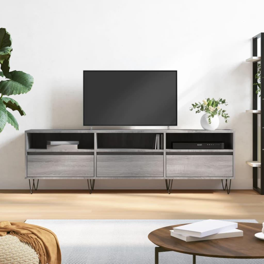 Mueble para TV | Mueble de salón | Mesa de TV madera contrachapada gris ...