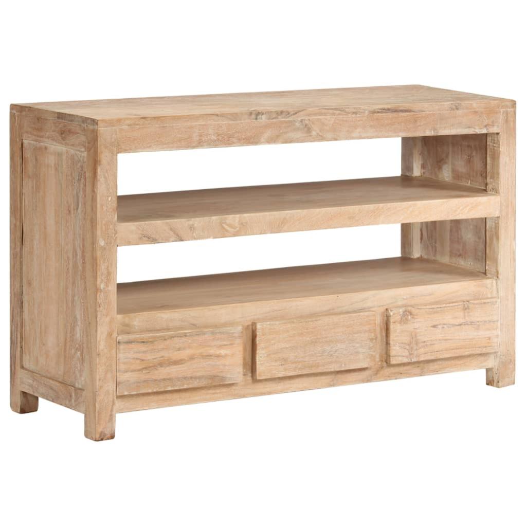 Meuble TV，Banc TV Moderne，Meuble de Rangement Bois d'acacia massif 90 x ...