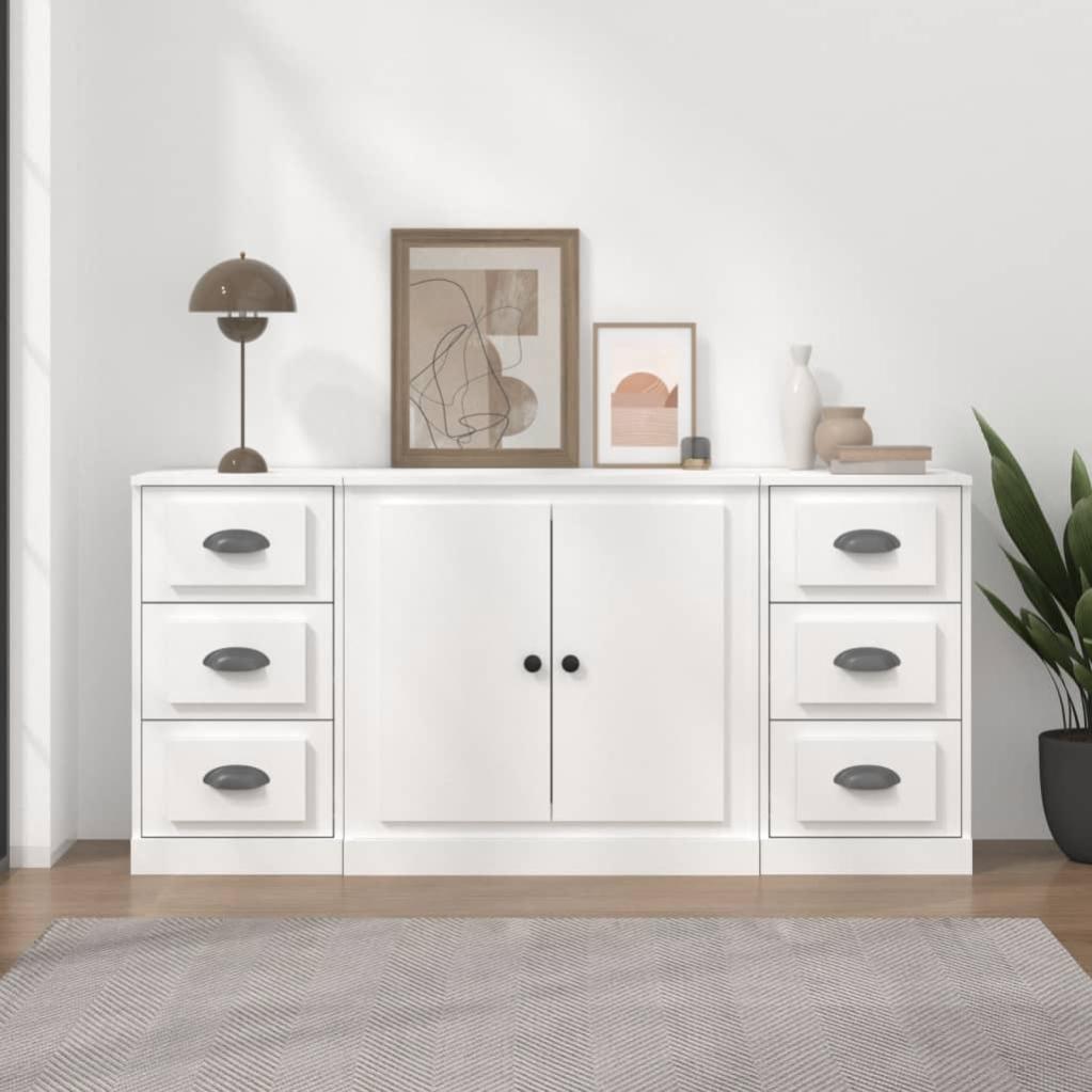 Lot de 3 Buffets，Meuble de Rangement，Bahut pour Salon, Salle à Manger ...
