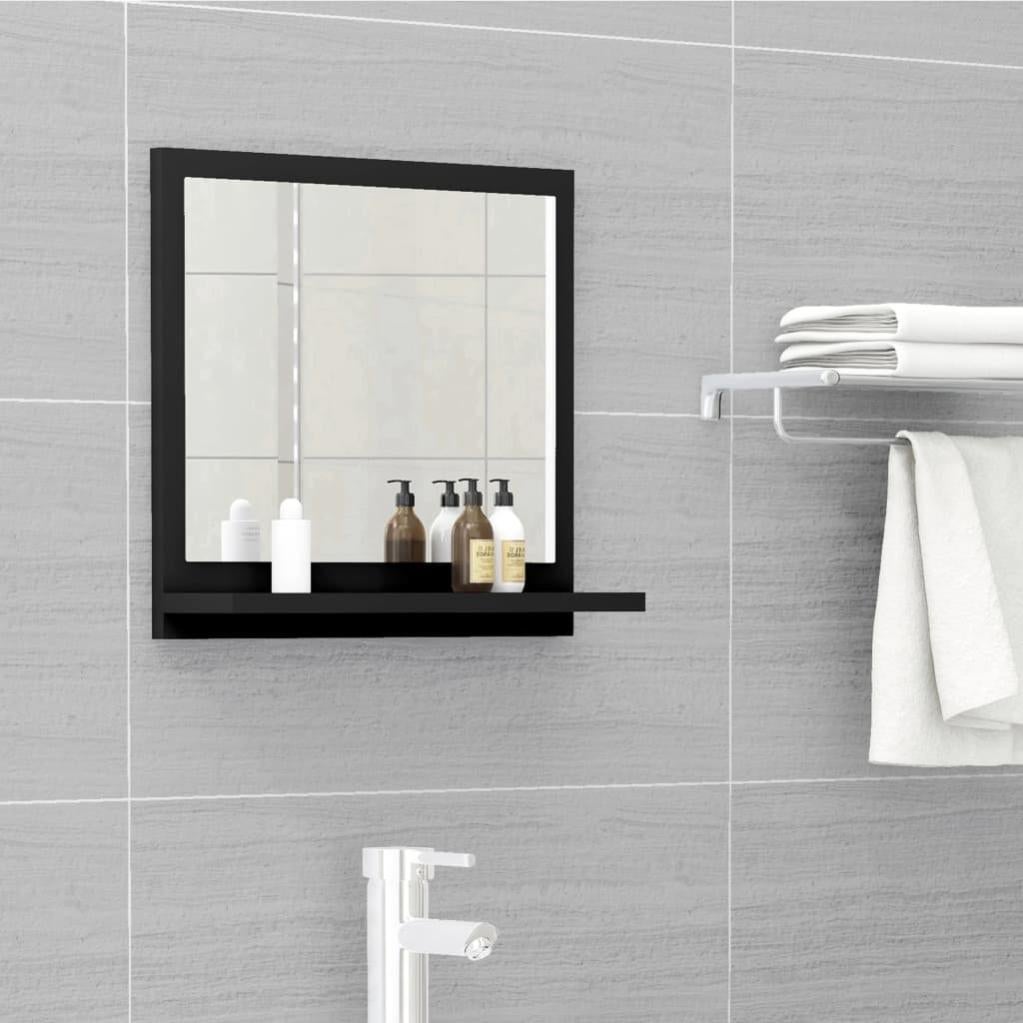 Espejo de baño，Espejuelo madera contrachapada negro 40x10,5x37 cm ...
