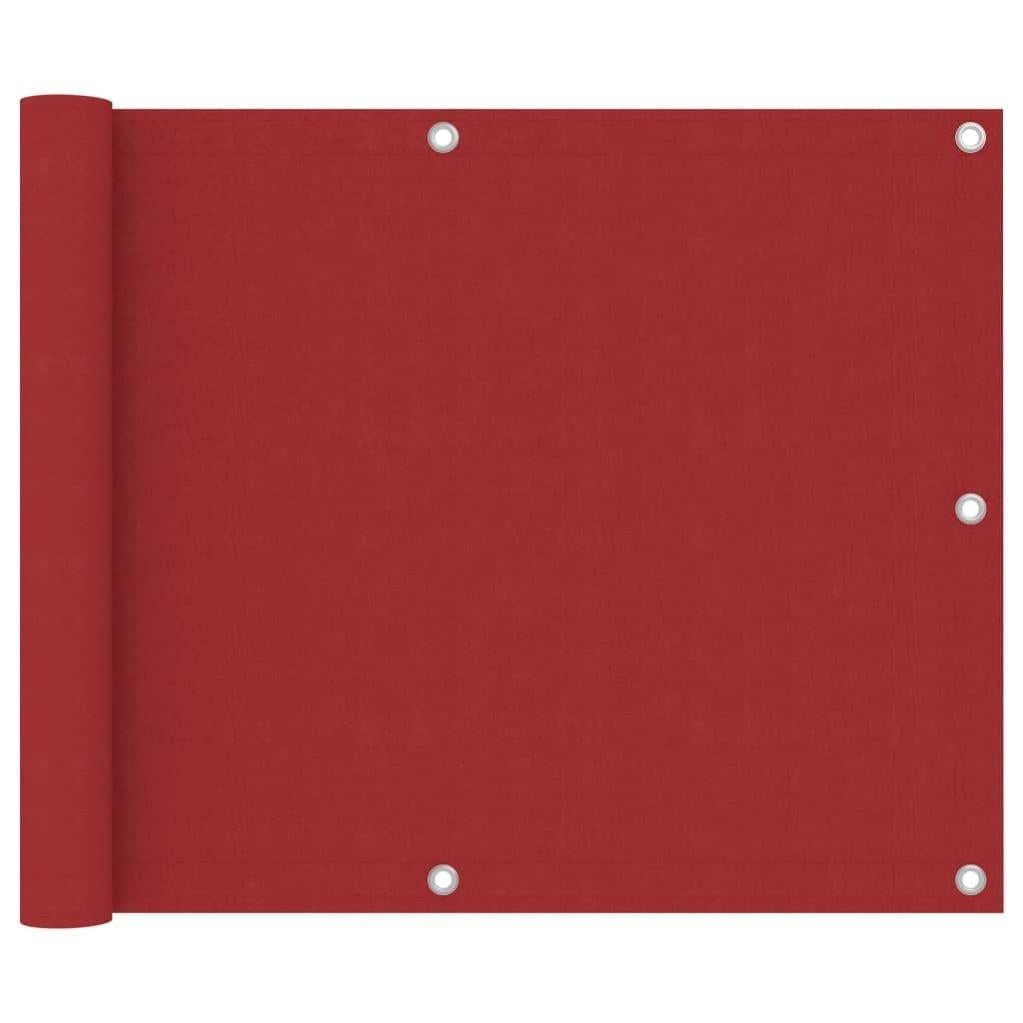 Écran de balcon | Brise Vue de terrasse | Toile de Balcon Rouge 75x600 ...