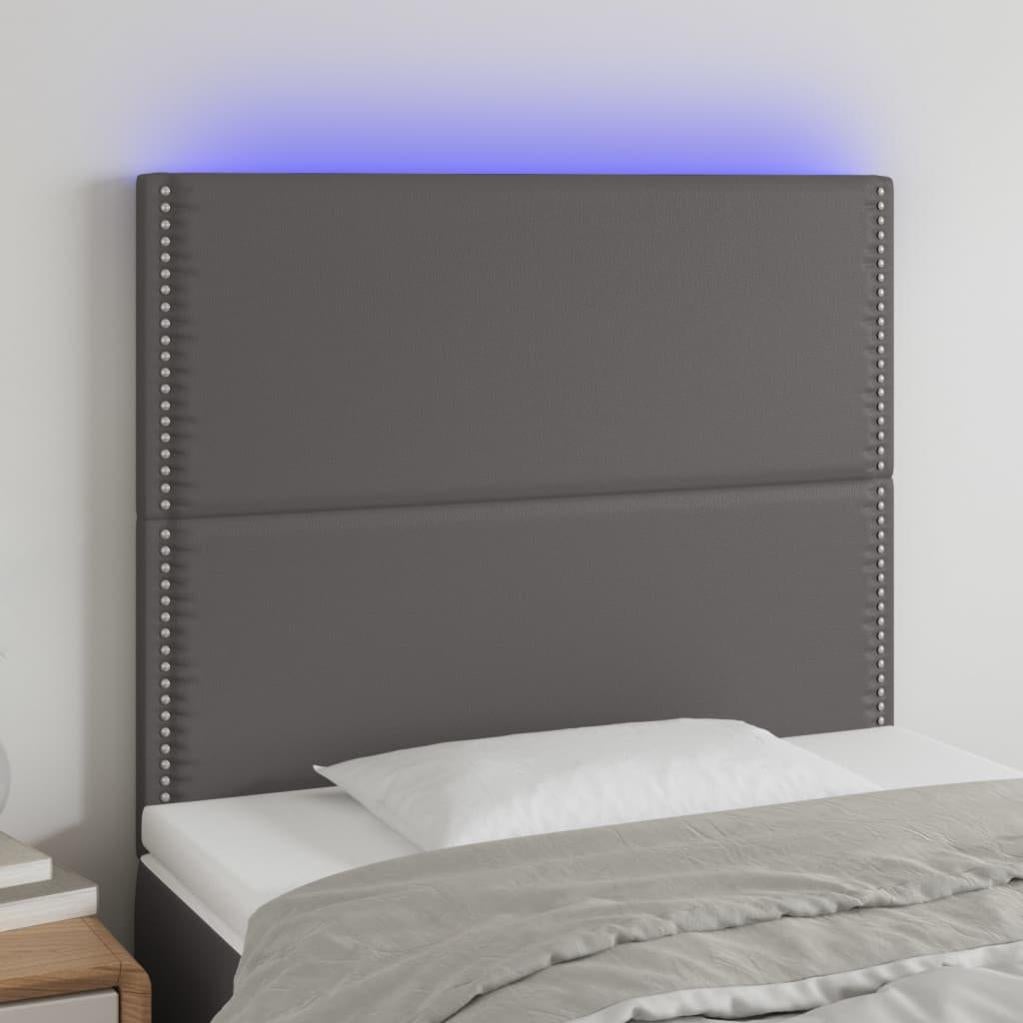 Tête de lit à LED Pour Lit adulte，Décoration murale Gris 80x5x118|128 ...