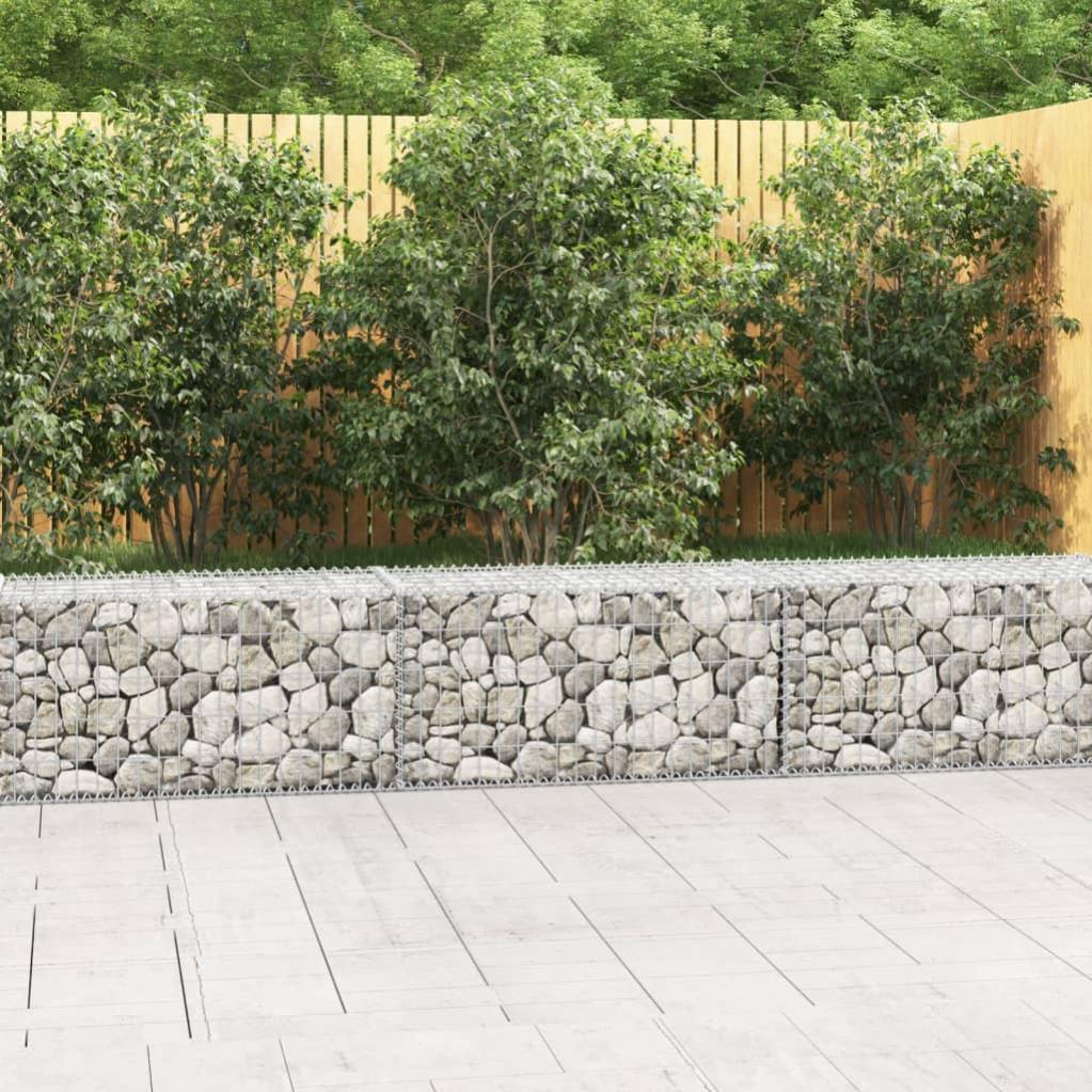 Mur en gabion，Panier de gabion avec couvercles Acier galvanisé 300 x 50 ...