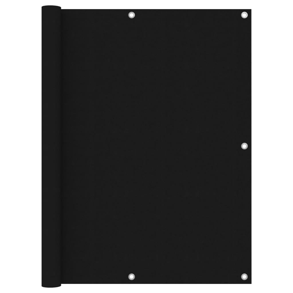 Écran de balcon | Brise Vue de terrasse | Toile de Balcon Noir 120x600 ...