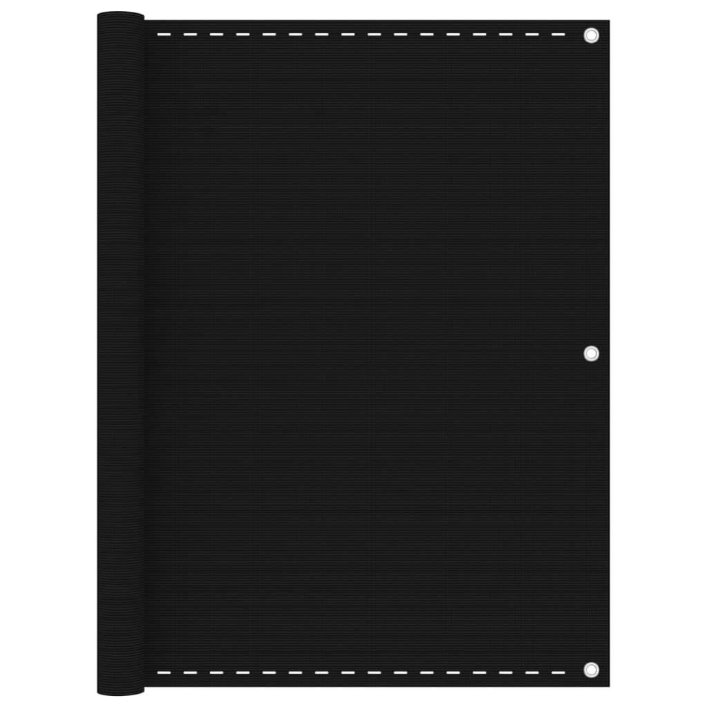Écran de balcon | Brise Vue de terrasse | Toile de Balcon Noir 120x400 ...