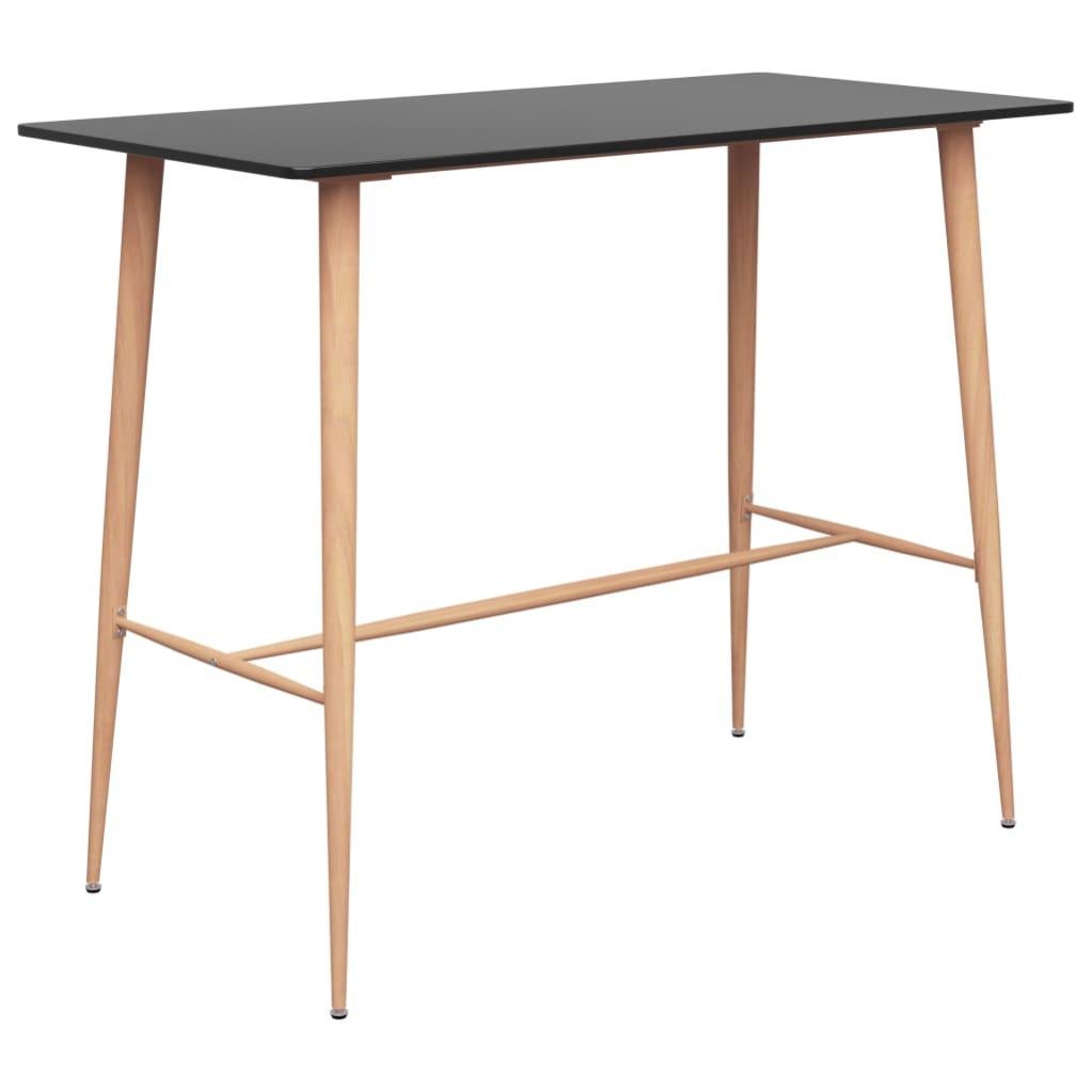 Table de Cuisine | Table de bar | Table Haute Fine Noir 120x60x105 ...