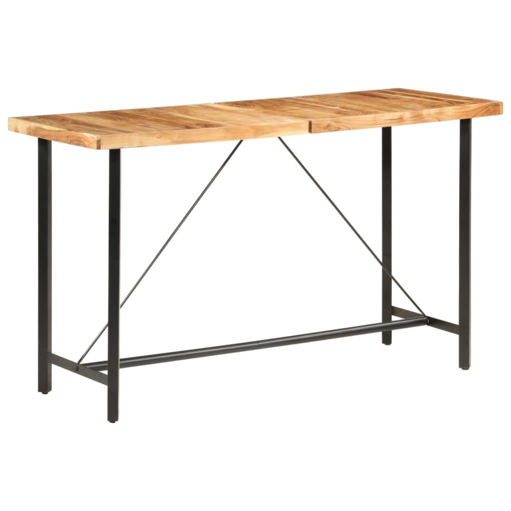 Table de bar | Table Haute Fine | Table de Cuisine 180x70x107 cm bois d ...