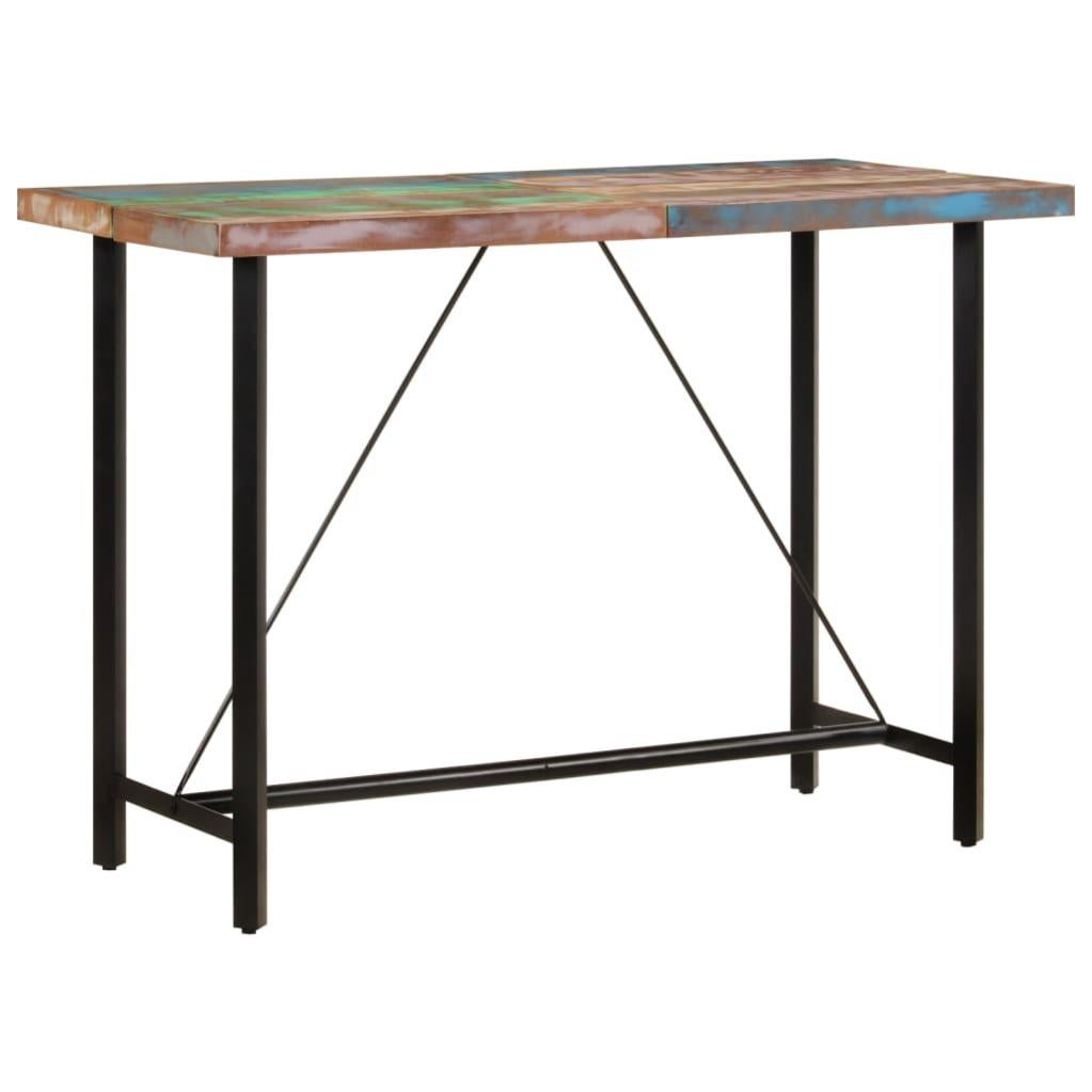 Table de bar | Table Haute Fine | Table de Cuisine 150x70x107 cm bois ...