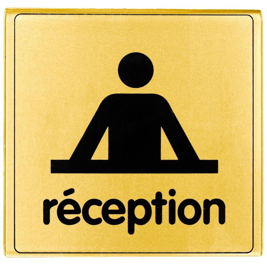 Plaquette Réception - Plexiglas or 90x90mm - 4500201 | Leroy Merlin
