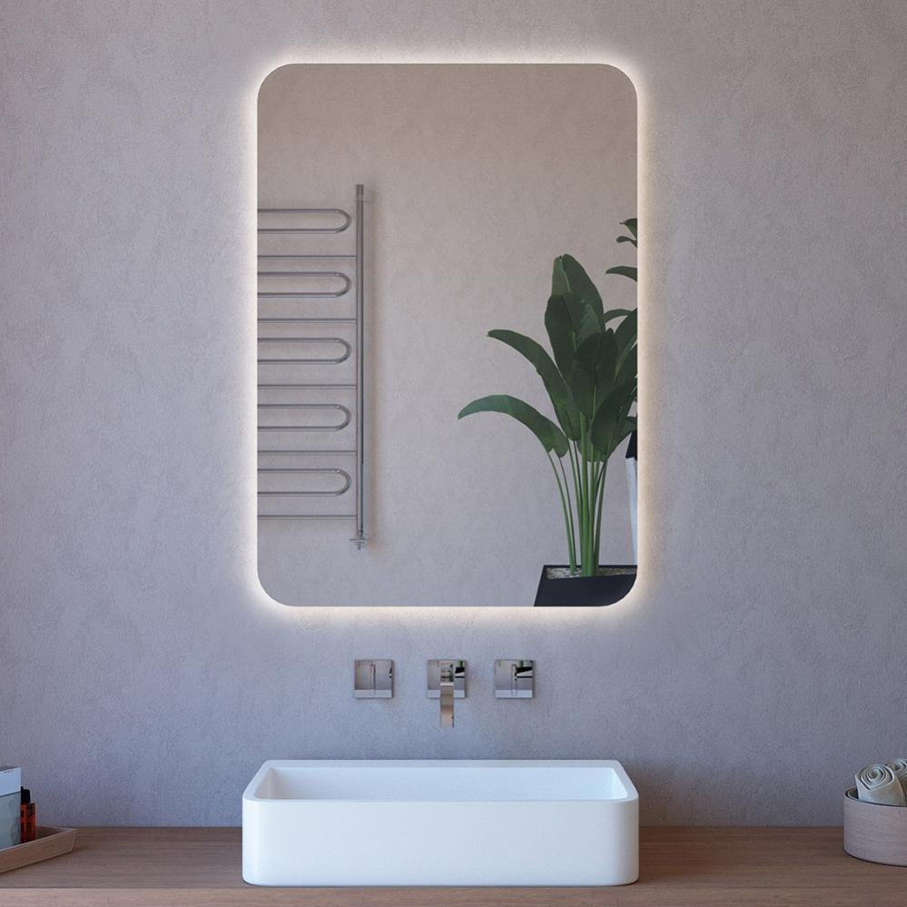 Specchio reversibile 120x80 illuminazione perimetrale LED e spessore 4 ...