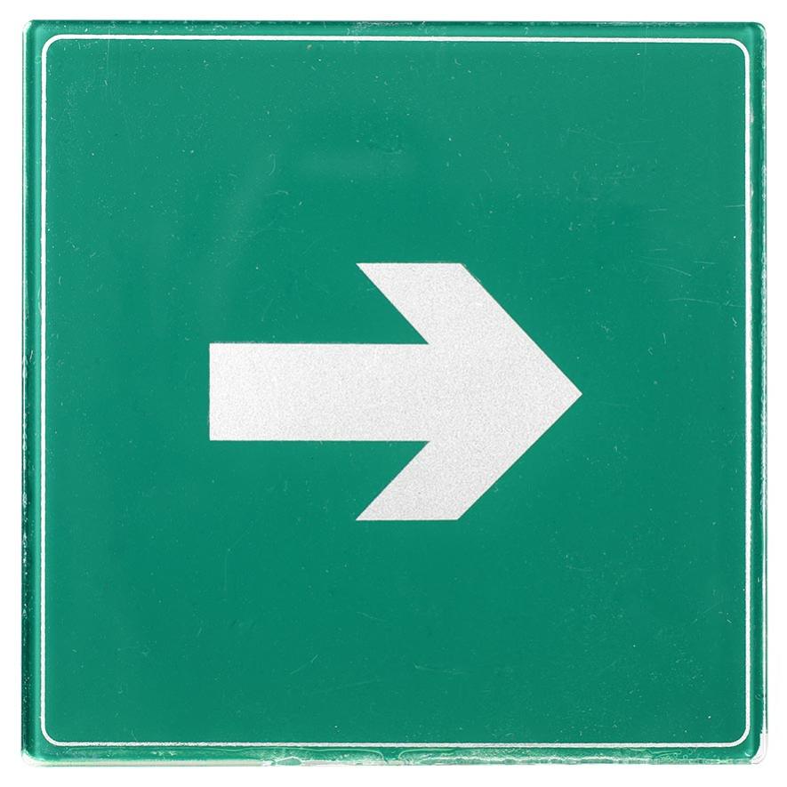 Plaquette de porte Flèche (droite ou gauche) - couleur 90x90mm ...