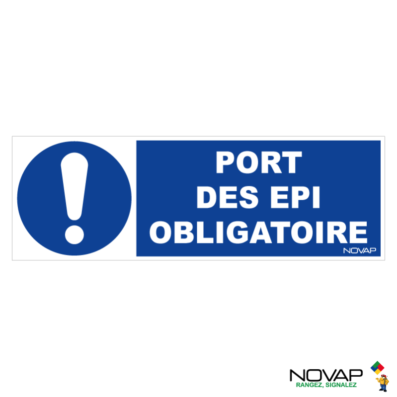 Panneau Port des EPI obligatoire - Rigide 450x150mm - 4060996 | Leroy ...