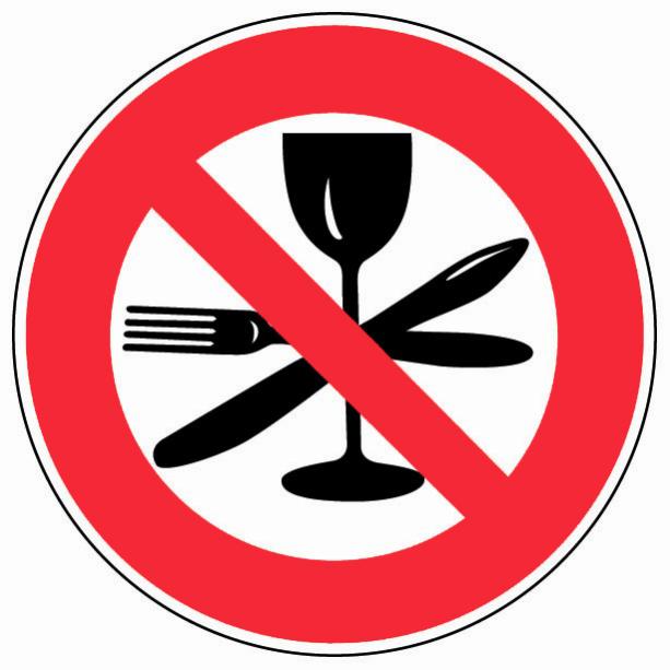 Panneau Interdit de manger ici - Rigide Ø80mm - 4020532 | Leroy Merlin