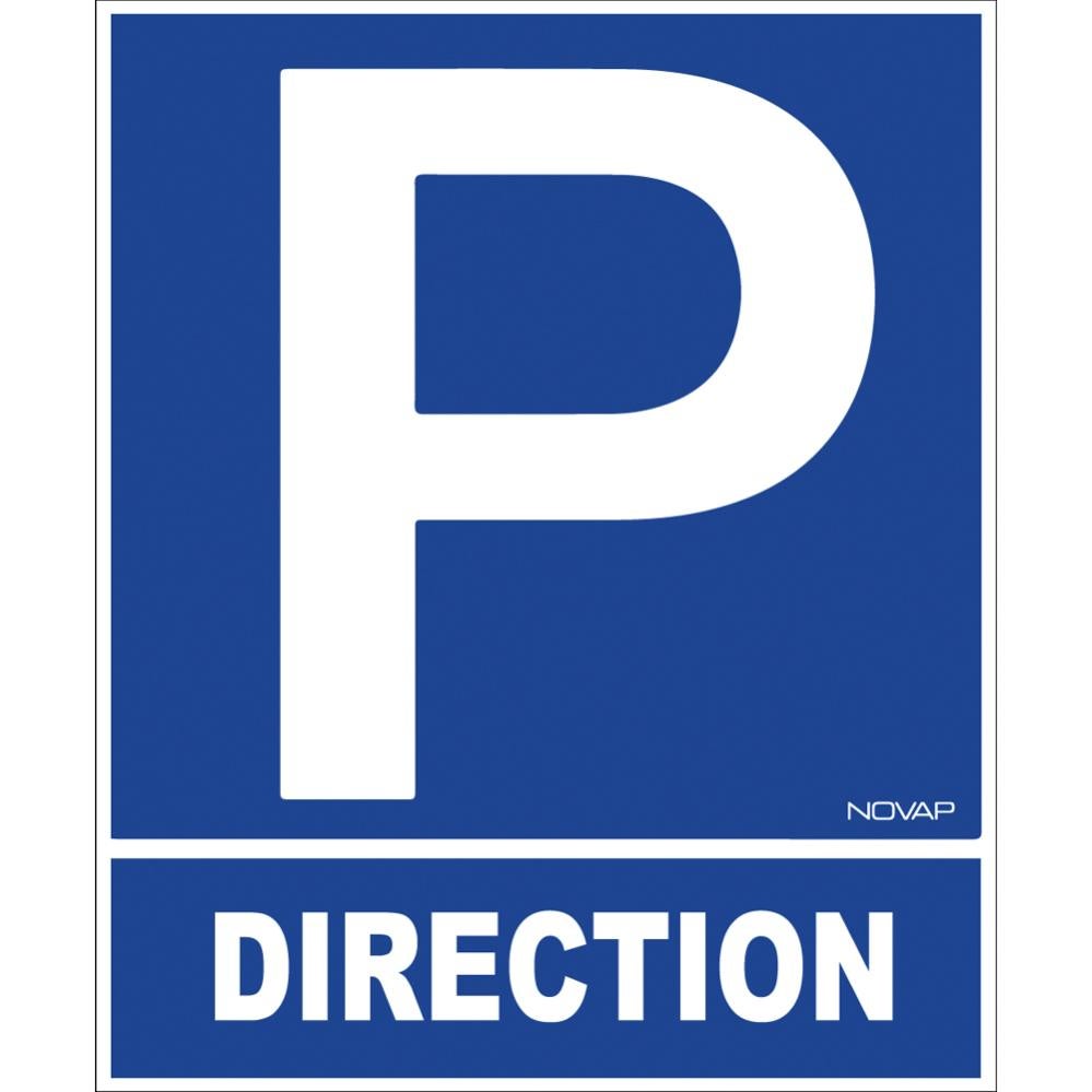 Panneau Parking direction - Rigide 330x400mm - 4181042 | Leroy Merlin