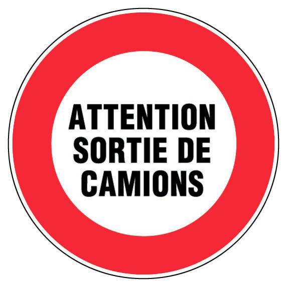 Panneau Attention sortie de camions - Rigide Ø180mm - 4041773 | Bricoman