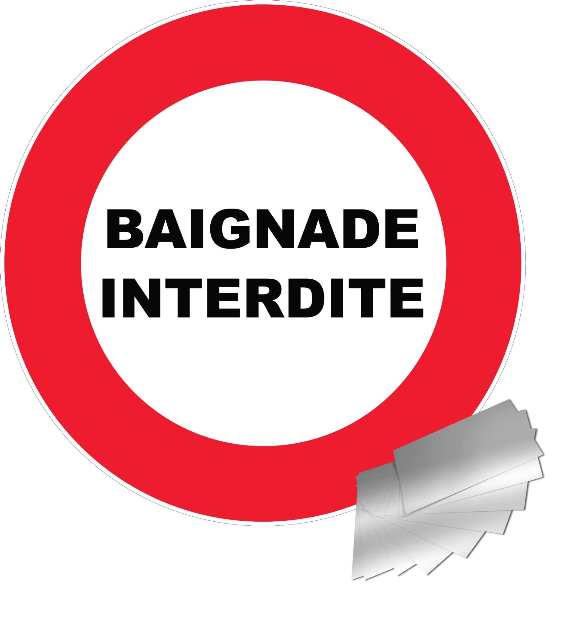 Panneau Baignade interdite - Alu Ø180mm - 4011110 | Leroy Merlin