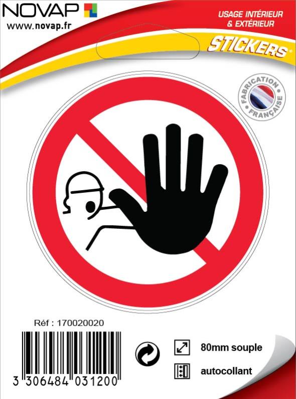 Panneau Interdiction franchir le signal - Vinyle adhésif Ø80mm ...