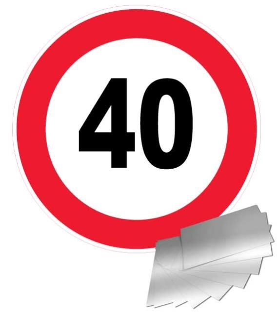 Panneau Vitesse limitée à 40 km/h - Alu Ø300mm - 4011356 | Bricoman