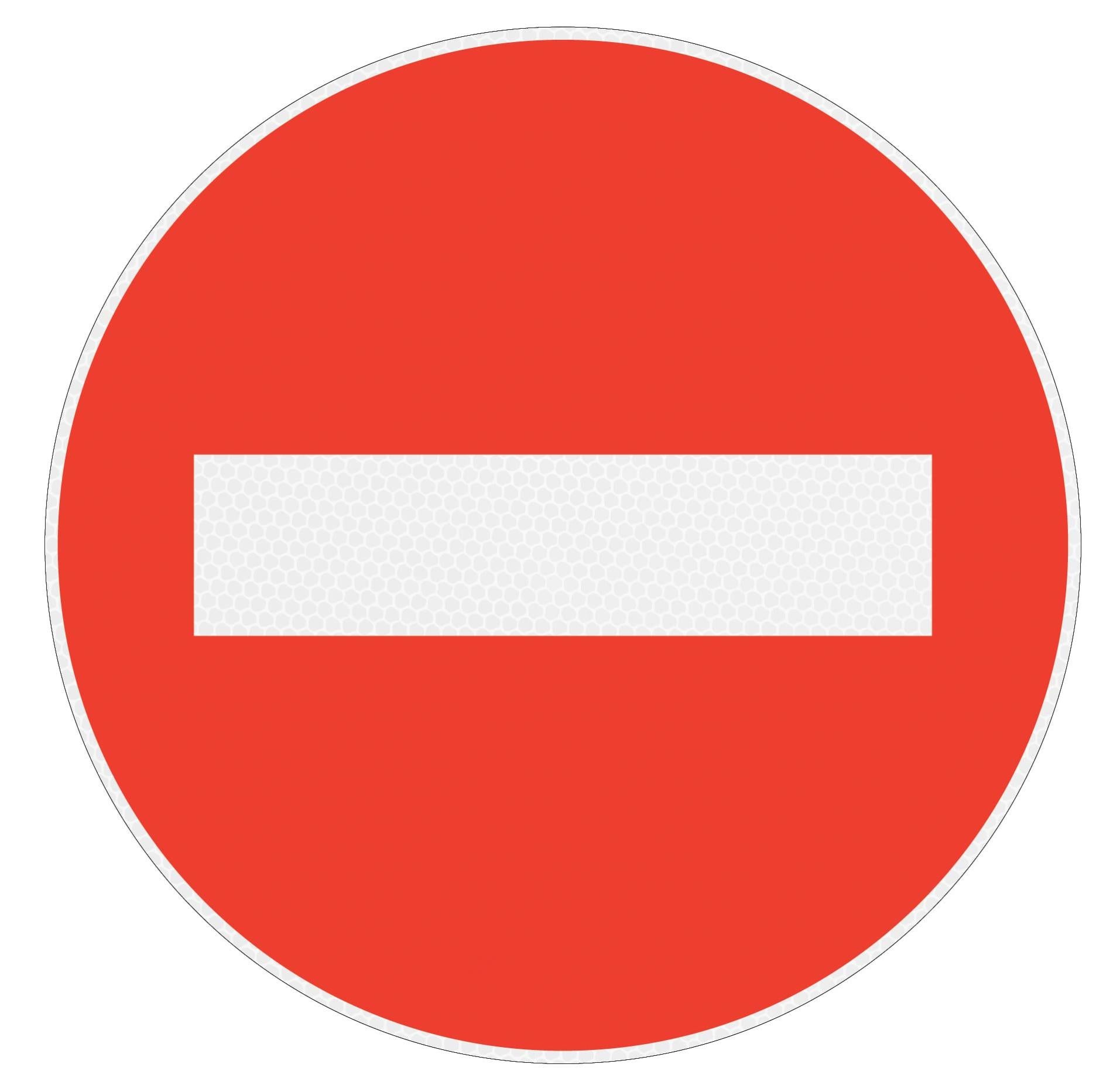 Panneau Sens interdit - Rétroréfléchissant Classe 1 - Ø300mm - 4068022 ...