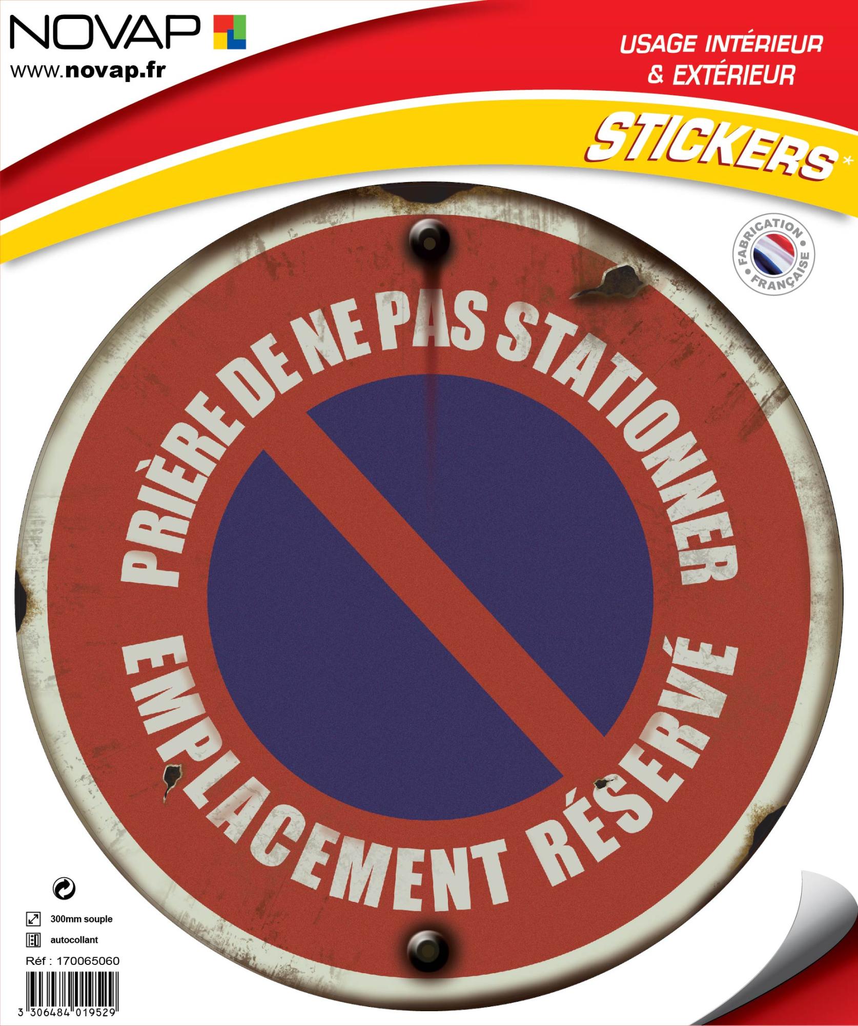 Panneau vintage Prière de ne pas stationner emplacement réservé ...