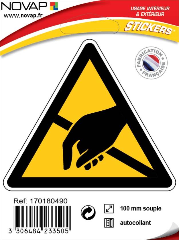 Panneau Danger Electrostatique ESD - adhésif Triangle 100mm - 4233505 ...