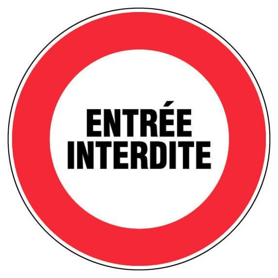 Panneau Entrée interdite - Rigide Ø180mm - 4040097 | Leroy Merlin