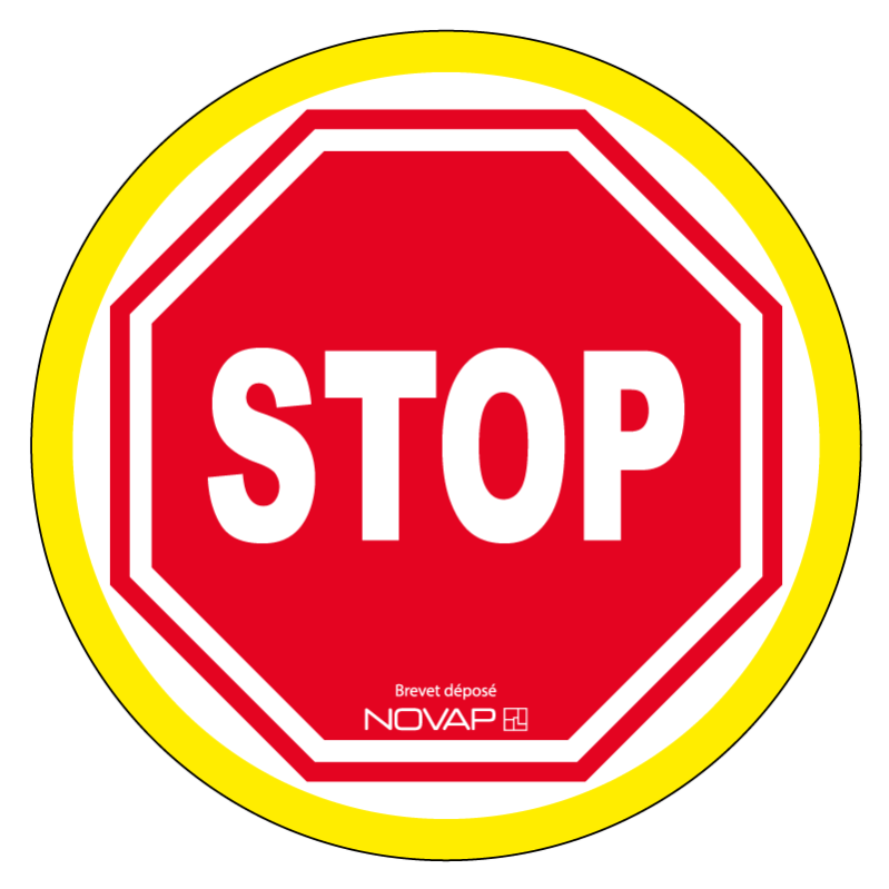 Panneau stop - haute visibilité - Ø 80mm - 4090603 | Bricoman