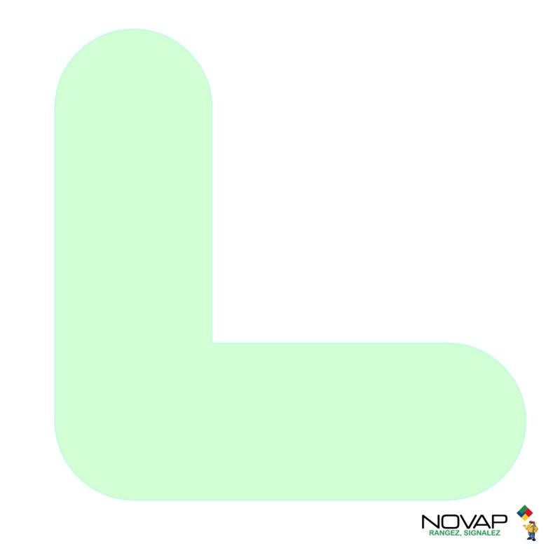 Lot de 10 adhésifs marquage au sol - angle photolum 150 x 150mm ...