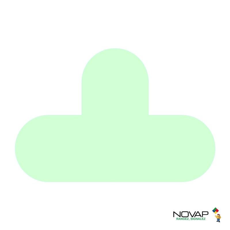 Lot de 10 adhésifs marquage au sol - T photolum 150 x 100mm - 4003115 ...