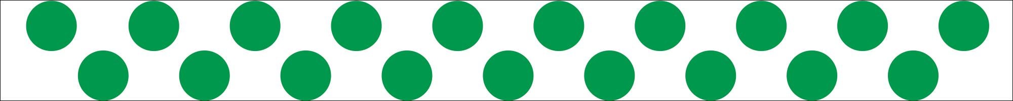 Lot 2 bandes 100mm x 1m - Double ronds Vert - 4640266 | Leroy Merlin