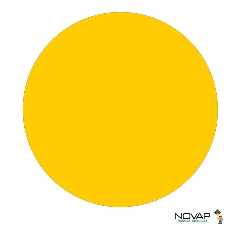 Lot de 10 adhésifs marquage au sol - rond jaune Ø 150mm - 4003054 ...