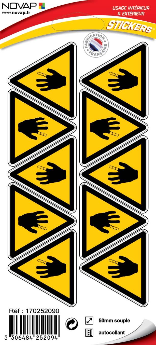 Planche 10 Pictogrammes Triangle 50mm - Danger de Corrosion - 4252094 ...