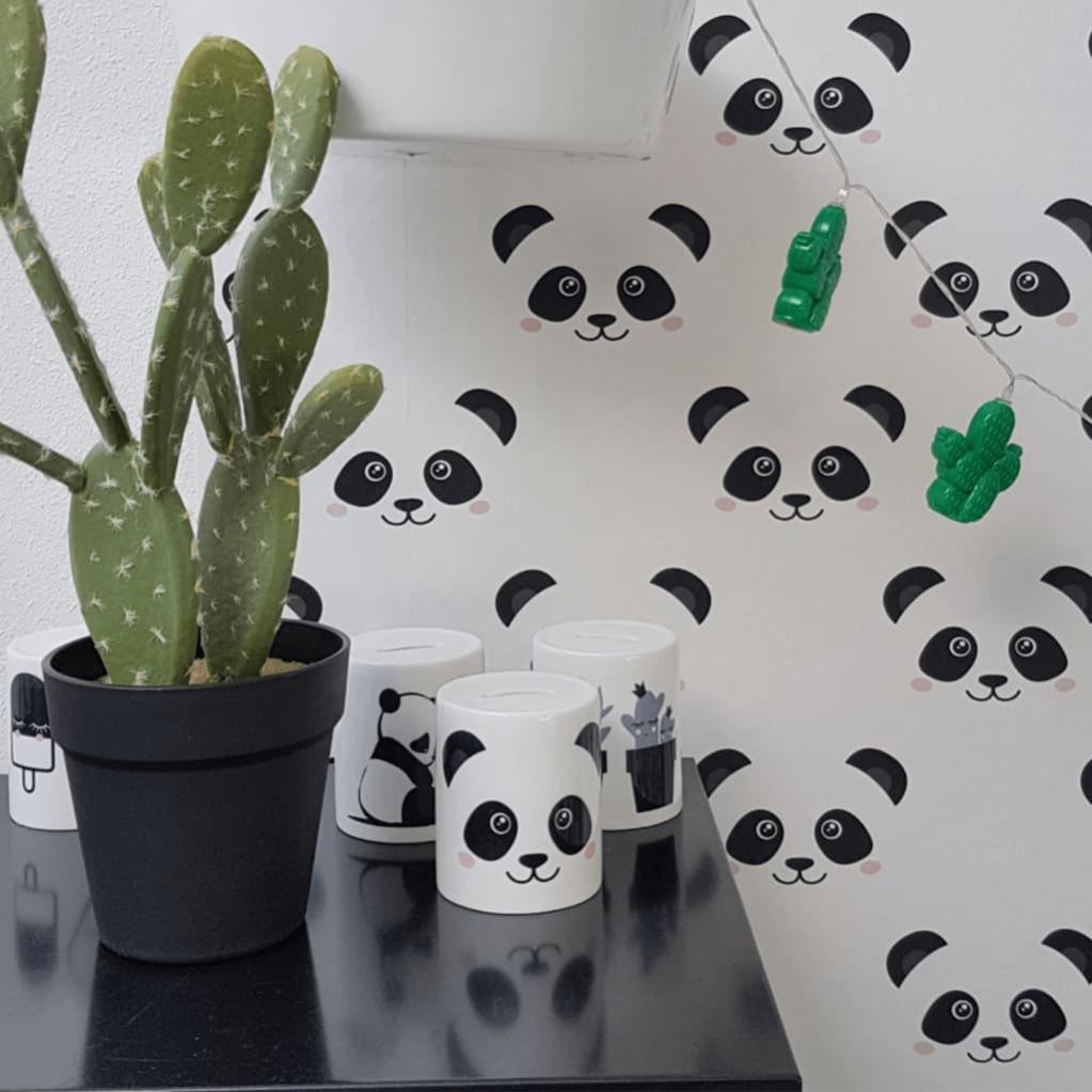 Papier peint，Décor mural，Revêtement mural Panda Blanc 67100 CFW585513 ...