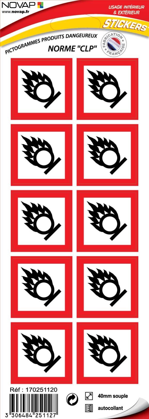 Pictogramme - Je fais flamber 40x40mm - 4251127 | Leroy Merlin