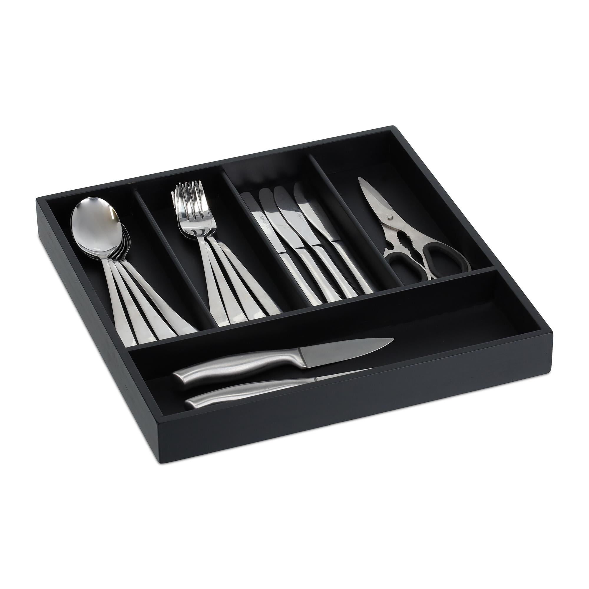 Relaxdays Portaposate da Cassetto Cucina, 5 Scomparti per Posate, HLP ...