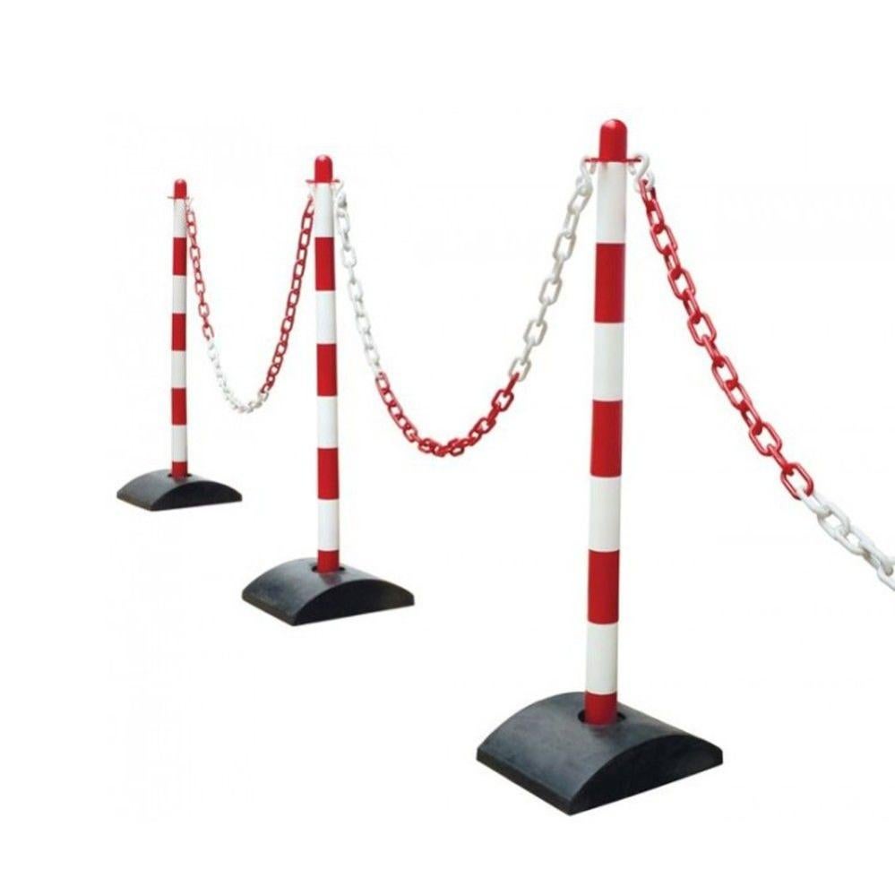 Catena delimitazione in plastica Bianca Rossa spessore 6 mm rotolo 25 ...