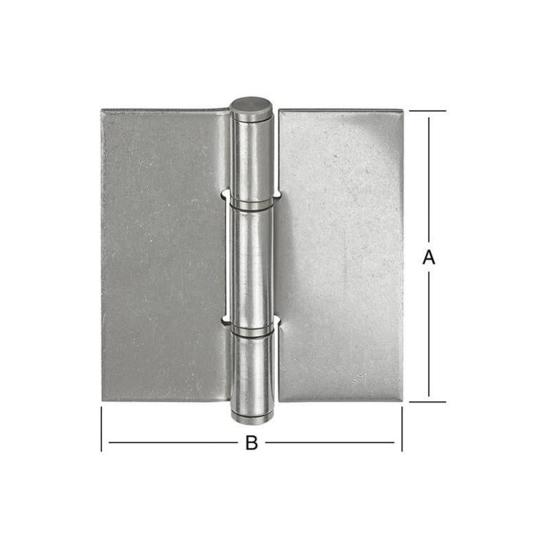 Charnière de porte 90X85mm non percée. acier inoxydable | Leroy Merlin