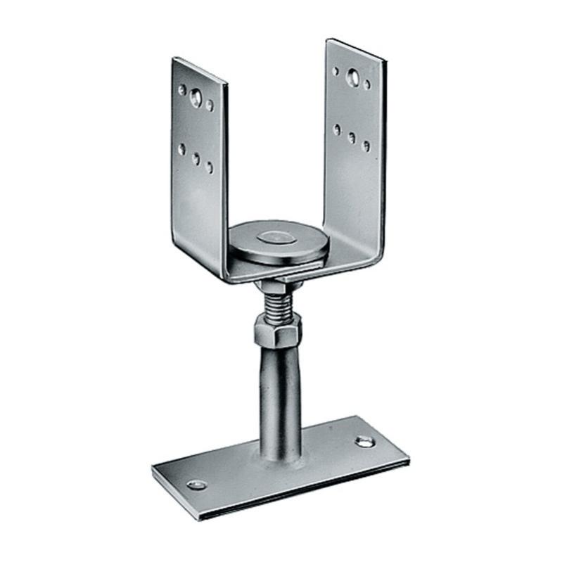 Pied de poteau PVDB 70x160x8mm acier galvanisé - A visser SIMPSON ...