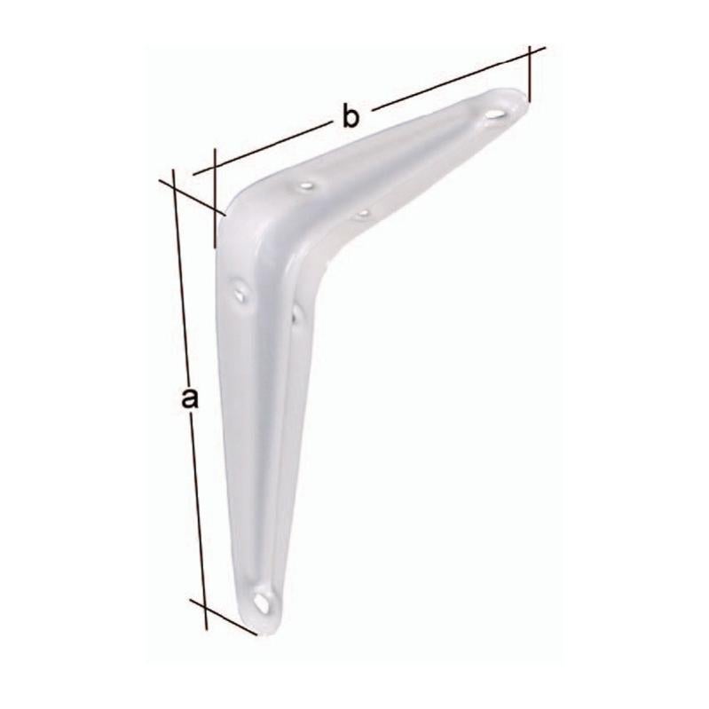 Equerre L.100mm H.125mm acier laqué blanc Capacité 39kg GAH (Par 20 ...