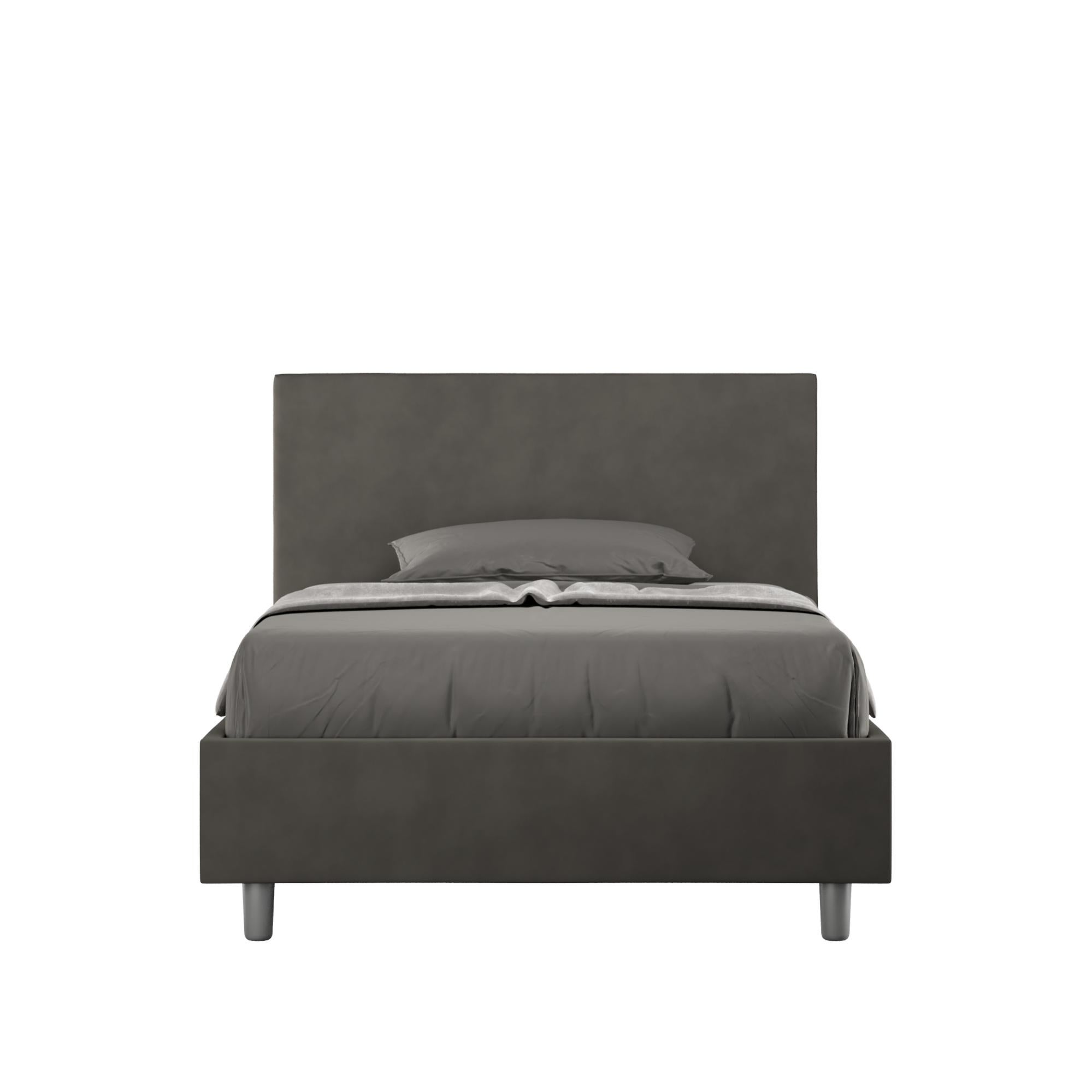 Lit Adele 110x190 gris sommier et conteneur | Leroy Merlin