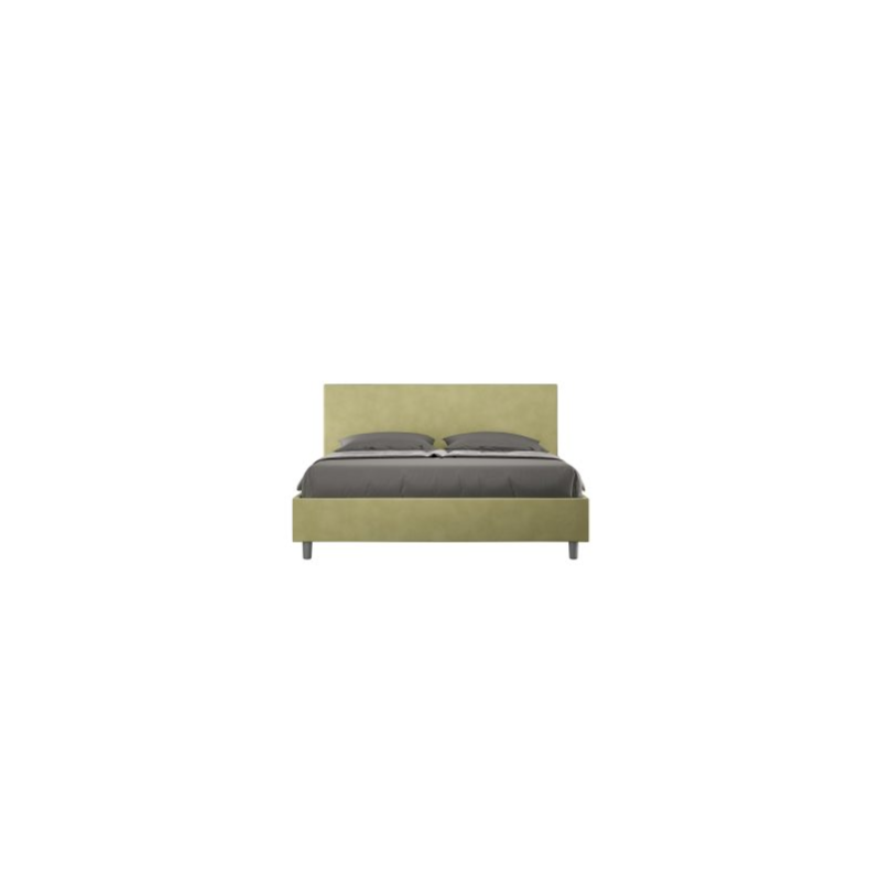 Cama acolchada microfibra Adele té verde sin somier 160x210 | Leroy Merlin