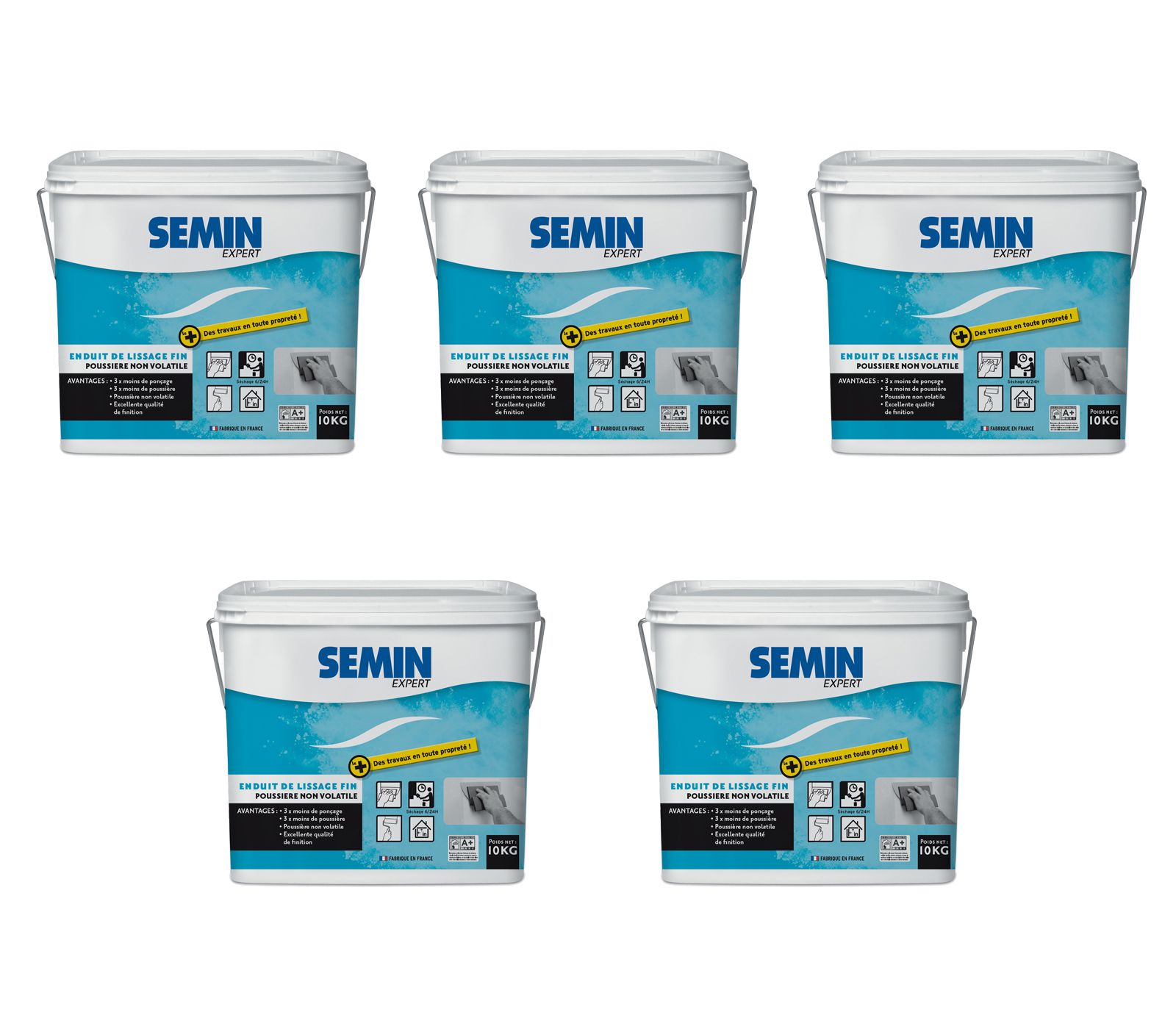 Semin - Enduit de Lissage pour Finition des Murs - Intérieur - Seau de ... Semin - Enduit de Lissage pour Finition des Murs - Intérieur - Seau de ...