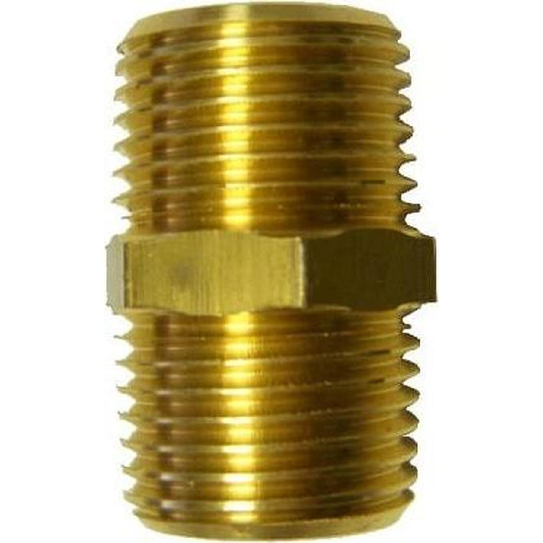 Offre PACK : 10 mamelons egaux a visser plomberie male male laiton filetage conique diamètre 3/4 ...