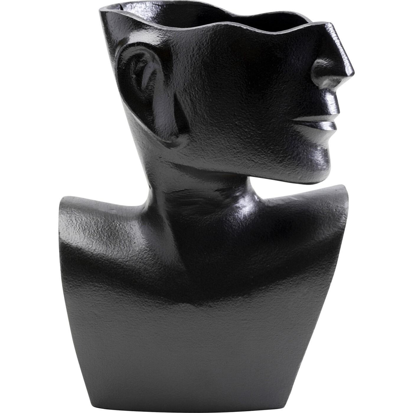 Vase Rostro profil noir 27cm Kare Design | Leroy Merlin