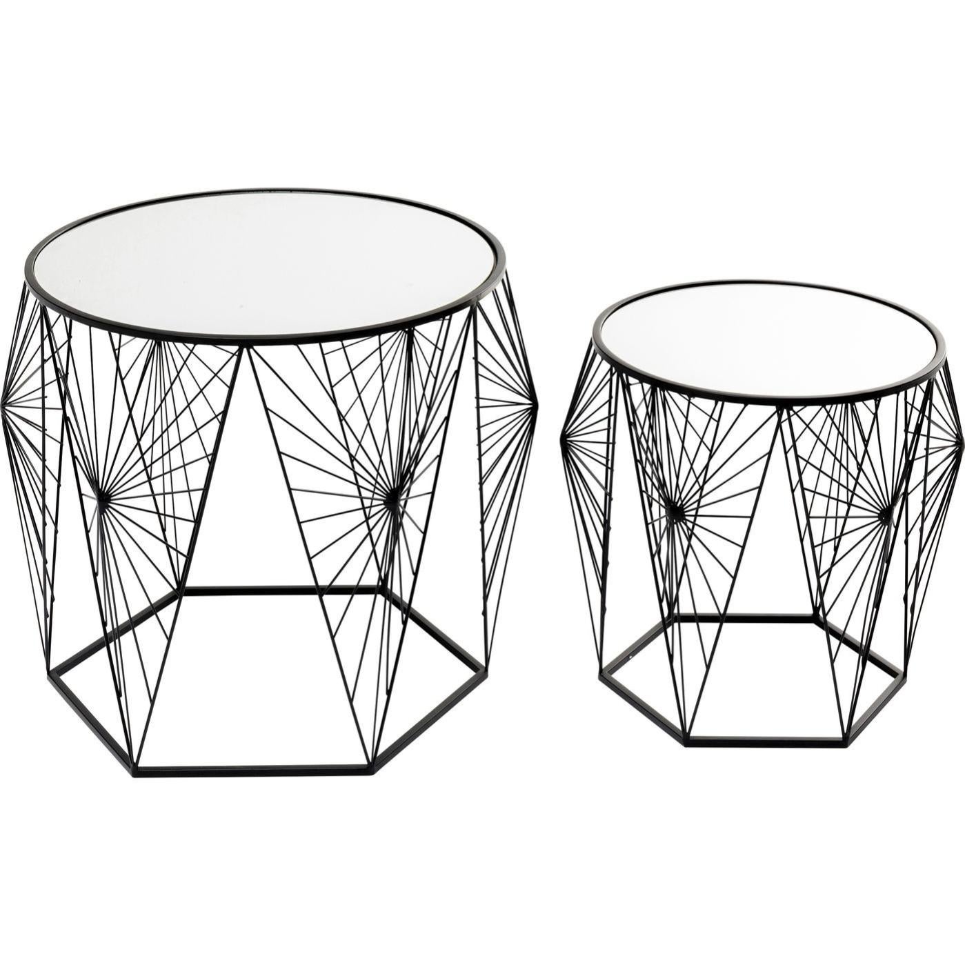 Tables d'appoint Cobweb noires set de 2 Kare Design | Leroy Merlin
