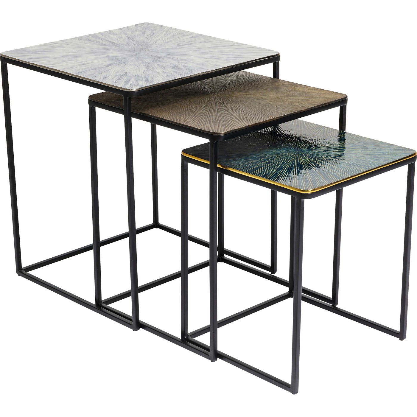 Tables d'appoint Ray carrées set de 3 Kare Design | Leroy Merlin
