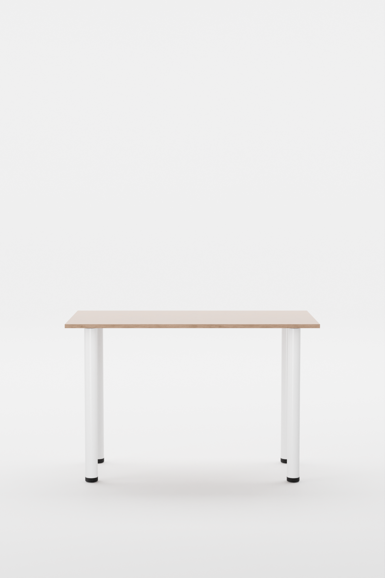 Mesa Escritorio Roble entablillado Oyun con patas blancas (119x60x75 cm ...